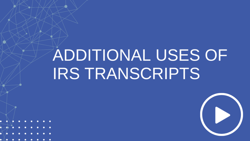 Tutorials – THS IRS Transcript Tools