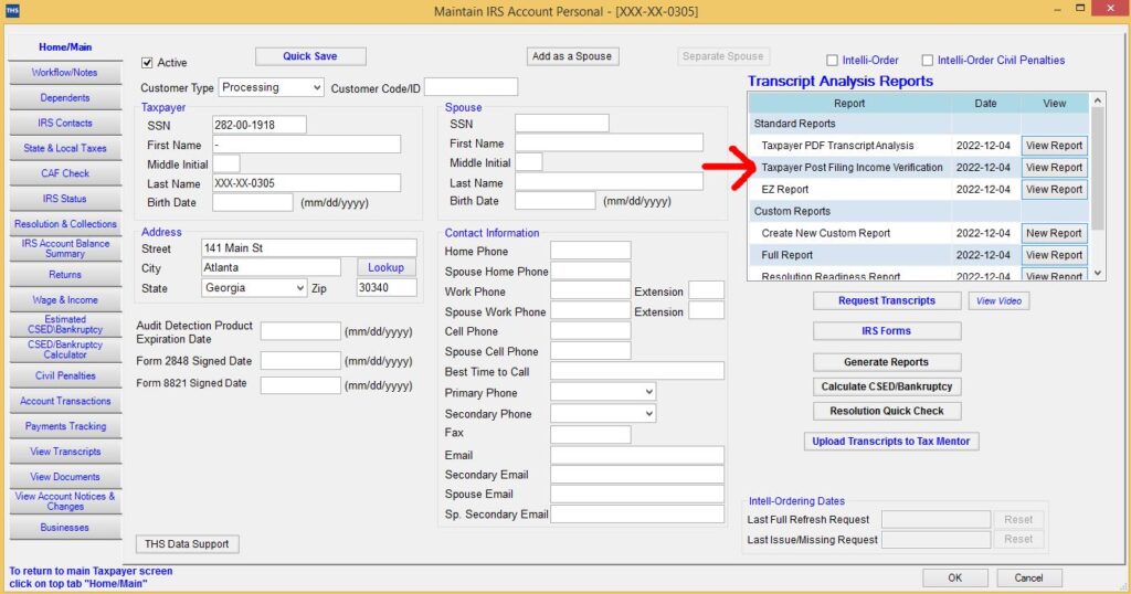 CoPilot – THS IRS Transcript Tools